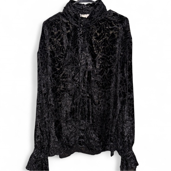 Shrine | Shirts | Mens Shrine Black Velvet Paisley Gothic Blouse | Poshmark